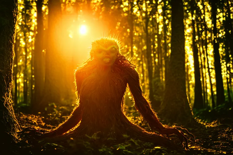 evil dryad tree creature, in a forest, golden hour, | Stable Diffusion ...