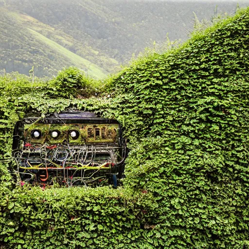 a gigantic decrepit vintage computer overgrown with | Stable Diffusion ...
