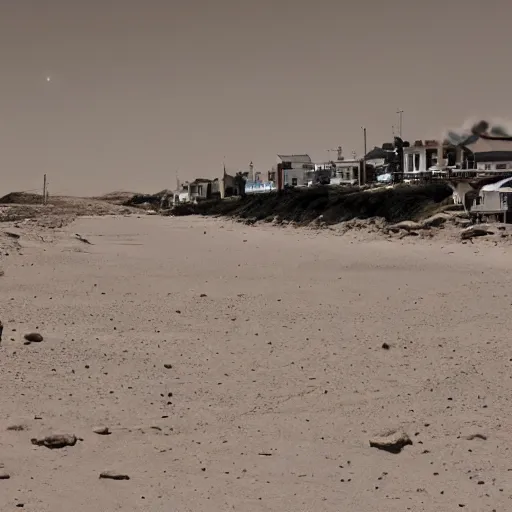 a little town on mars with beautiful beaches. | Stable Diffusion | OpenArt