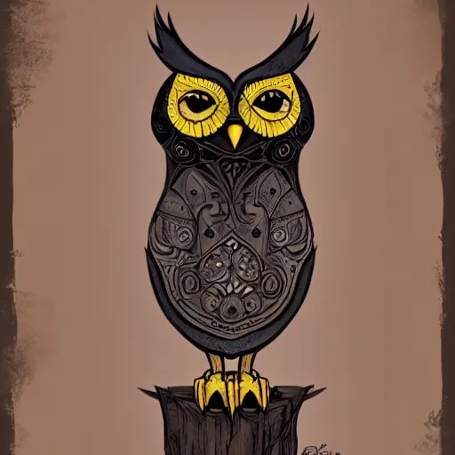 digital matte fantasy owl, symmetrical, artstation, | Stable Diffusion ...