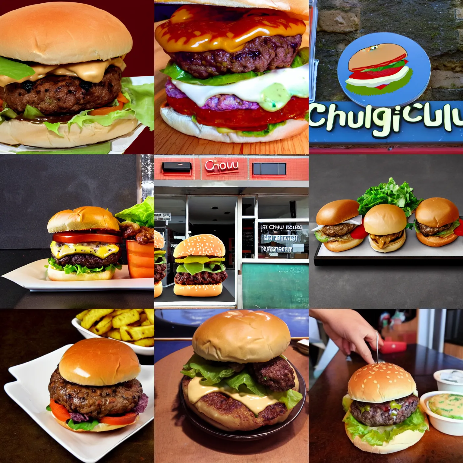 chtulu burger | Stable Diffusion