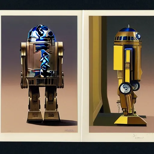 ralph mcquarrie concept art for two robots, r 2 - d 2 | Stable ...