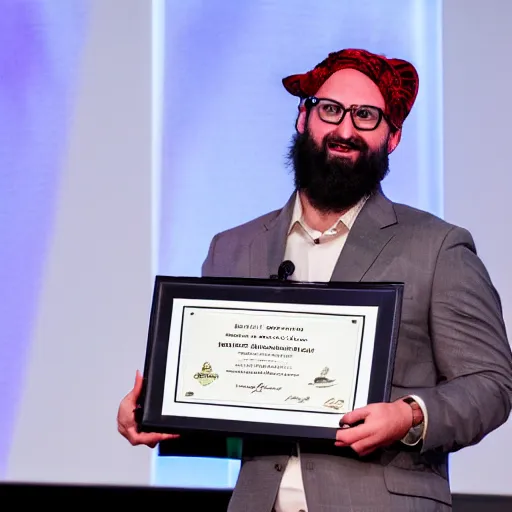 portrait of Michael stevens accepting an award, 8k | Stable Diffusion ...