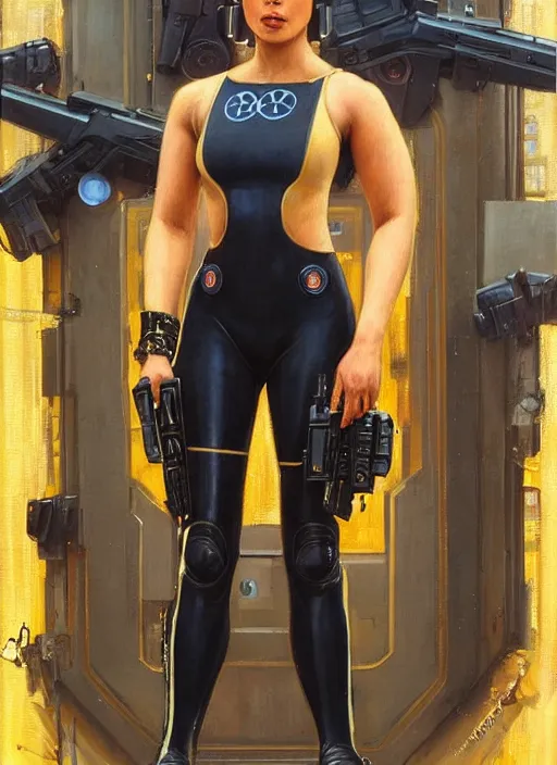 Sgt. Sophia Igwe. Strong cyberpunk female USN Assault | Stable ...
