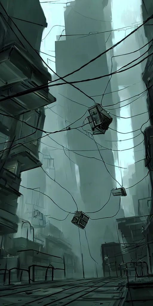 portal half life 2 concept art dark depressing city | Stable Diffusion ...
