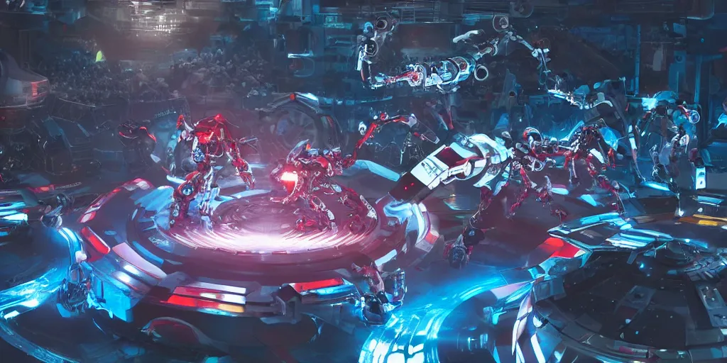 A concept art of two mechanical robot boxing in action | Stable ...