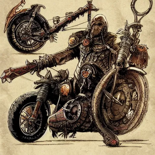 dungeons and dragons motorcycle, concept art, players | Stable Diffusion