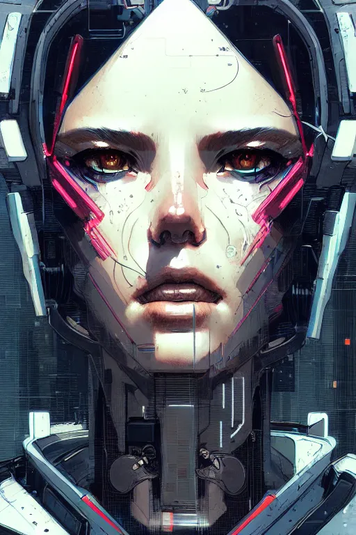 a close - up portrait of a cyberpunk cyborg girl, by | Stable Diffusion ...