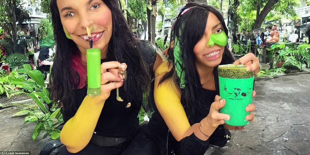 beautiful photograph of Zoe Zaldana as Gamora drinking | Stable ...