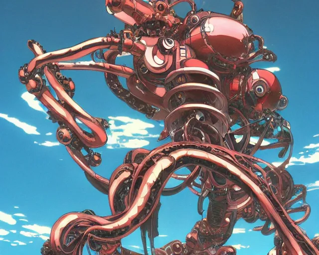 beautiful picture of a giant octopus mecha, anime | Stable Diffusion ...