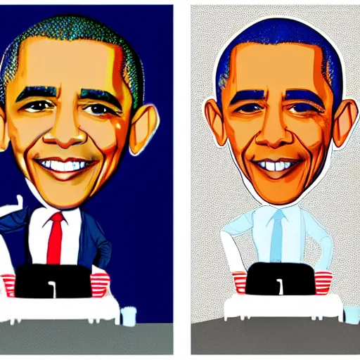 president obama in cartoon chibi style | Stable Diffusion