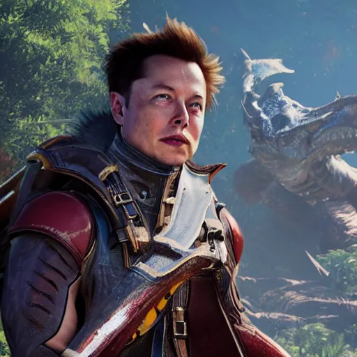 Elon Musk as the main character in Monster Hunter | Stable Diffusion ...