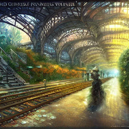 overgrown subway station cryengine render by android | Stable Diffusion