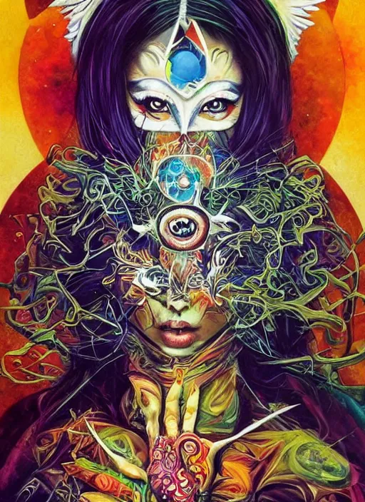 gorgeous magic cult psychic animal smiling, third eye, | Stable ...