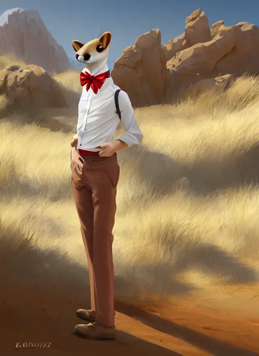 Character portrait of a happy furry anthro stoat | Stable Diffusion | OpenArt