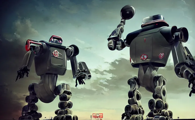 rednecks hail the invasion of gigantic human - like | Stable Diffusion