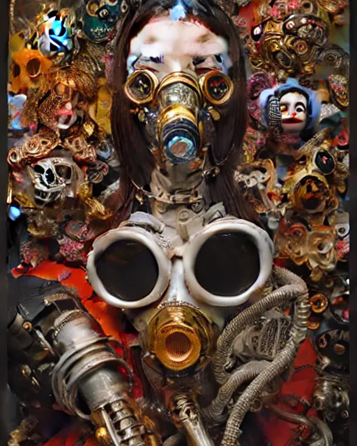 a maximalist portrait a with large lips and with large | Stable ...