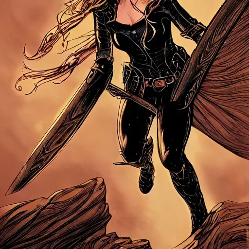 precisely drawn illustration of Eowyn blended with | Stable Diffusion ...