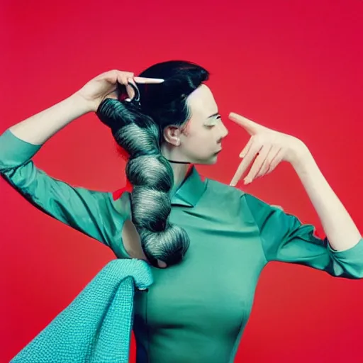 a studio portrait of a beautiful fashion model that is | Stable ...