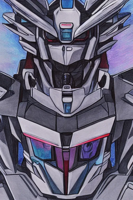 a close - up of a gundam head, drawn by robbie | Stable Diffusion | OpenArt