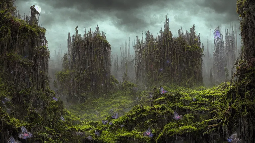 otherworldly atmosphere of an alien jungle planet by | Stable Diffusion ...