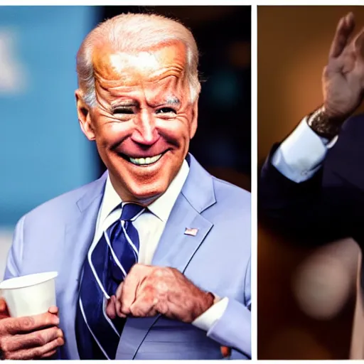 joe biden holding a lean cup in a rap music video | Stable Diffusion