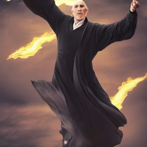 Voldemort flying on his broom with Harry Potter | Stable Diffusion ...