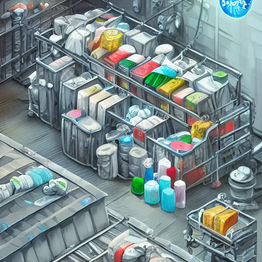 Diaper Disposal Factory, Overflowing with Diapers, | Stable Diffusion ...