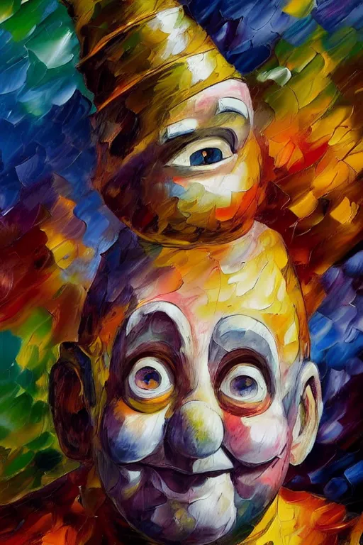 palette knife oil portrait of a male teletubby clown, | Stable ...