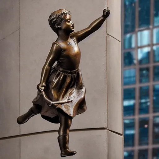 The Wall Street Fearless Girl bronze sculpture riding | Stable ...