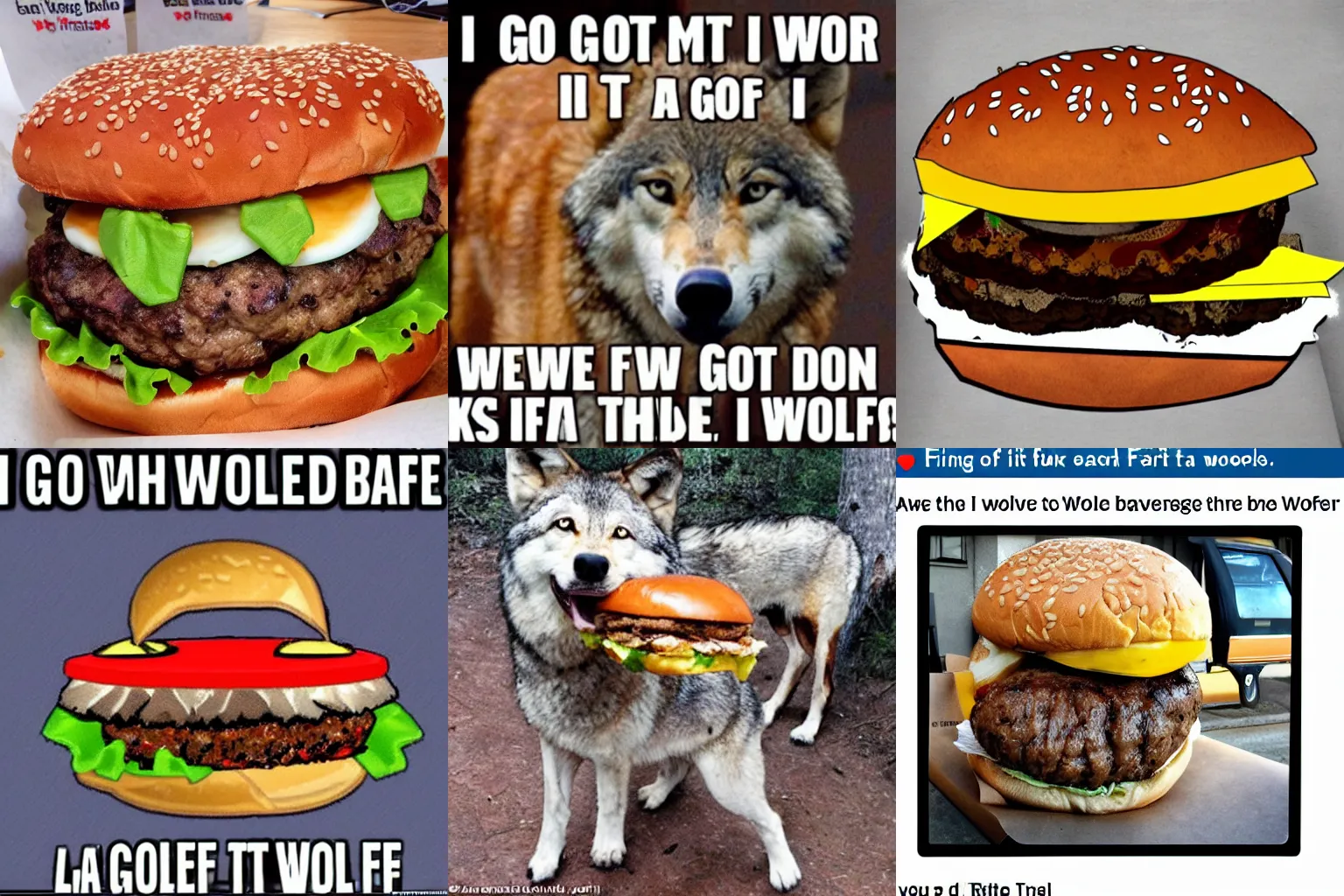 I got a favorite burger, but once I got a wolf job | Stable Diffusion ...