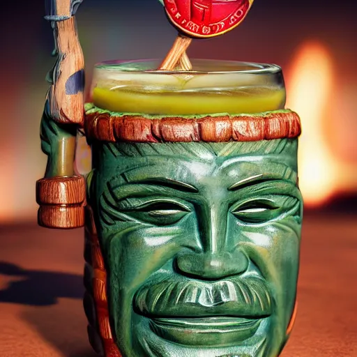 a photorealistic photograph of a Trader Vic's tiki mug | Stable Diffusion | OpenArt