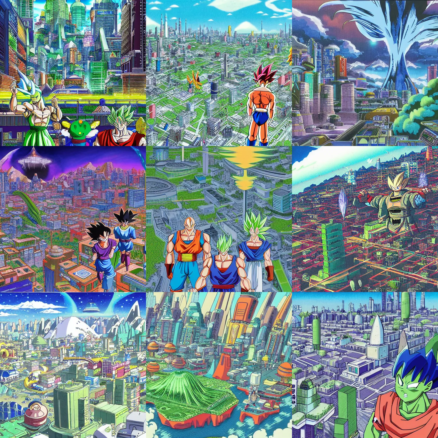 an illustration of a city in the planet namek, by | Stable Diffusion ...