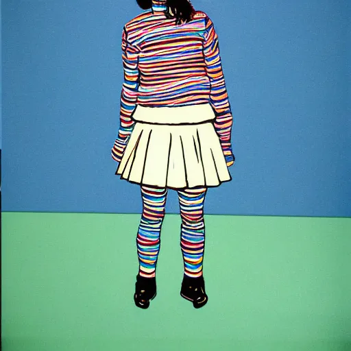 Installation Art A Young Girl Stands In The Center Of Stable installation-art-a-young-girl-stands-in-the-center-of-stable
