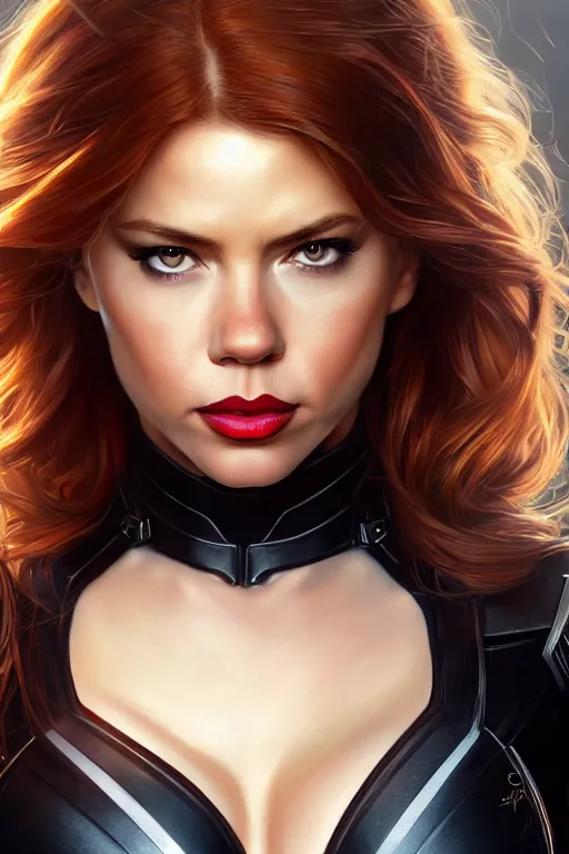 sofia vergara as black widow, realistic portrait, | Stable Diffusion