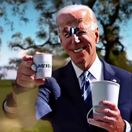 joe biden holding a lean cup in a rap music video | Stable Diffusion