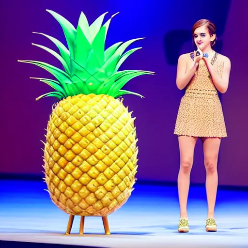 emma watson as a pineapple on stage at a beauty pagent | Stable ...
