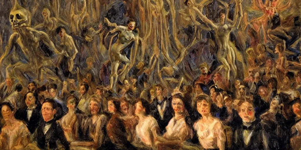 a seated audience full of tall terrifying aliens at | Stable Diffusion ...