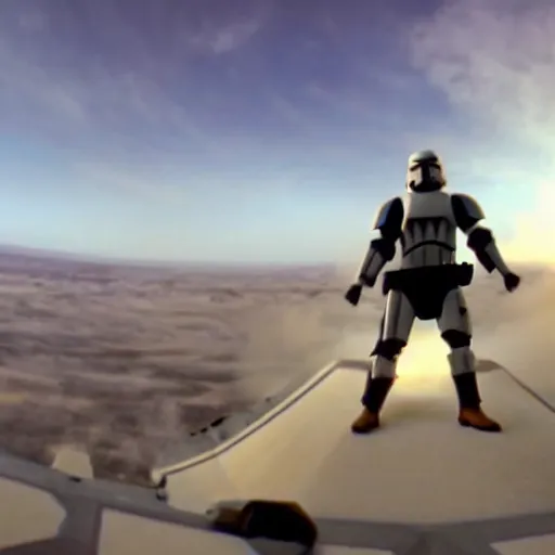 first person gopro photo of a clone trooper about to | Stable Diffusion
