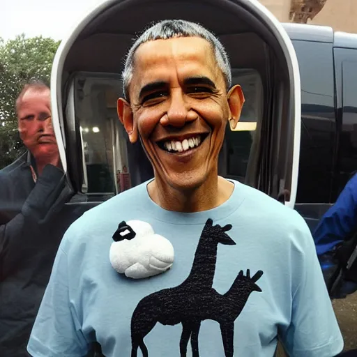 Obama wearing a pajama on a llama | Stable Diffusion | OpenArt