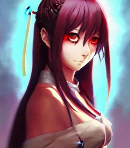 An anime portrait of Mitsuri Kanroji demon Slayer , by | Stable Diffusion