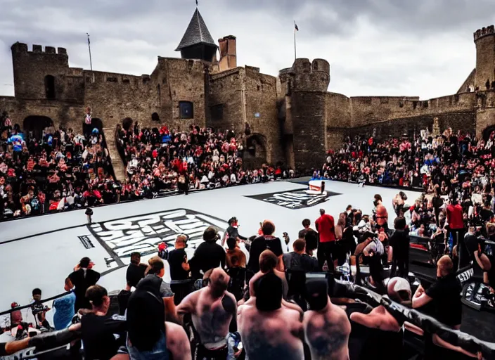 UFC boxing match in a medieval castle | Stable Diffusion