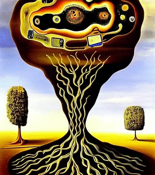 a salvador dali painting of smartphones melting into | Stable Diffusion