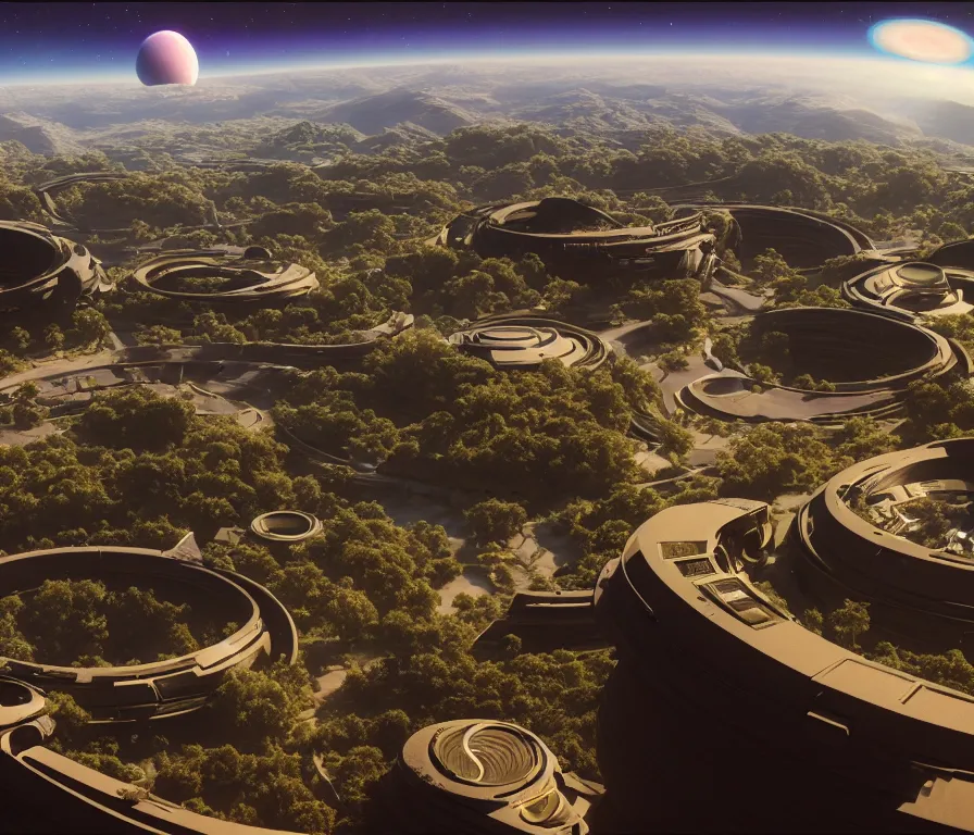 O'Neill cylinder colony Stanford torus, view of | Stable Diffusion