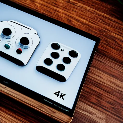 if apple designed a game console, product photo, high | Stable ...