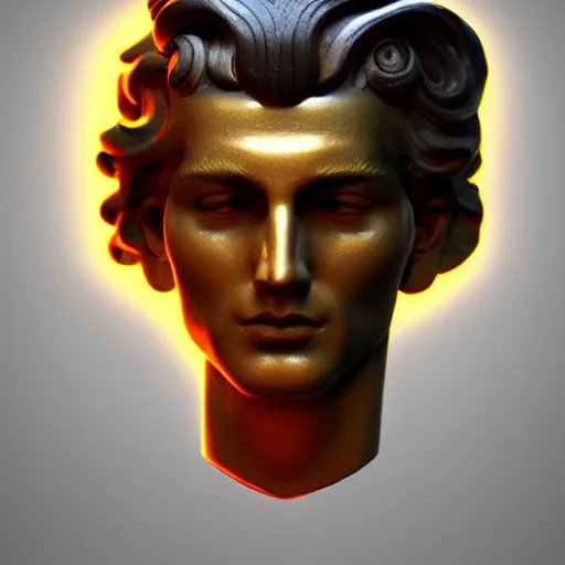 ancient greek god portrait, artstation, neon render. | Stable Diffusion ...