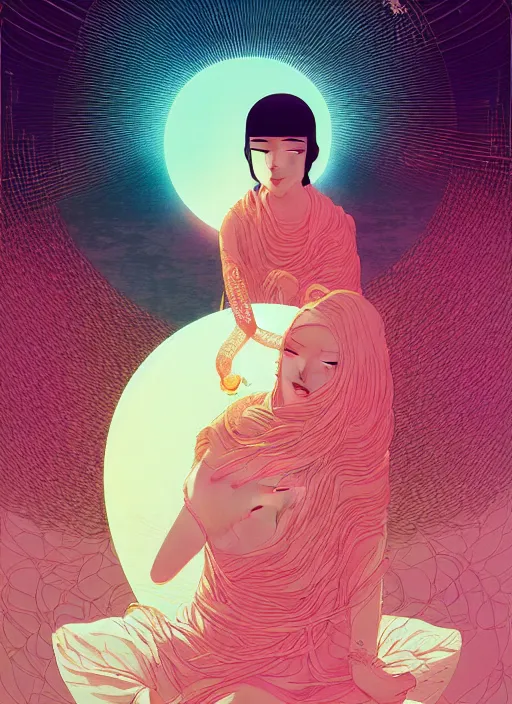 nezha awakened in the lotus by ilya kuvshinov and | Stable Diffusion