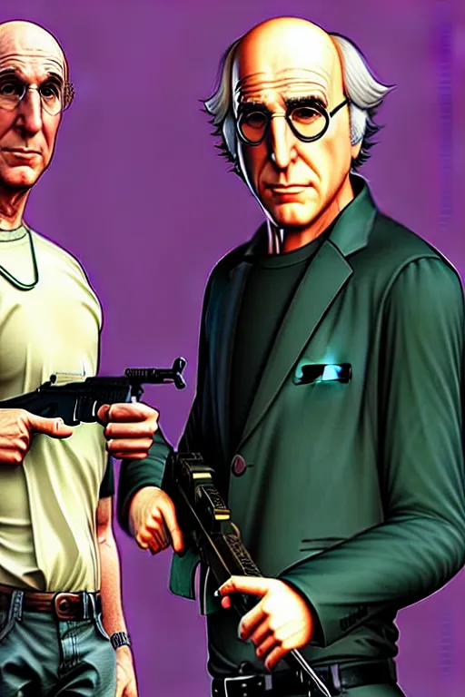 gta cover art with larry david | Stable Diffusion | OpenArt