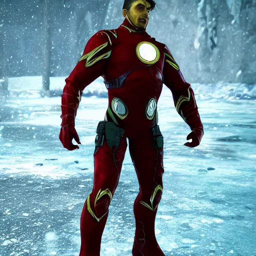 photo of a superhero that can turn himself into ice, | Stable Diffusion ...