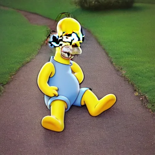 hyperrealistic homer simpson as a toddler human, award | Stable ...